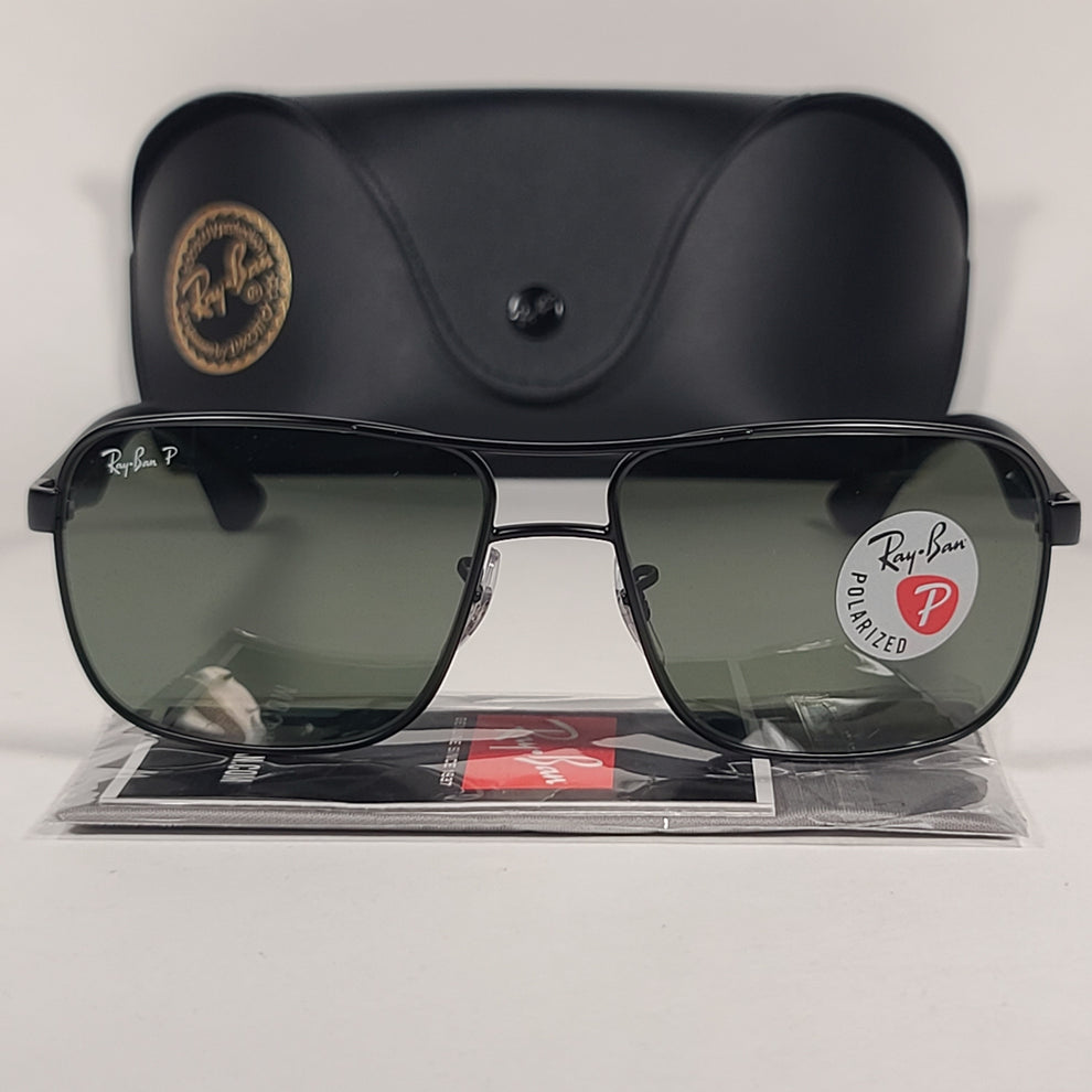 Ray-Ban Polarized Navigator Sunglasses RB3516 006/9A Matte Black Frame ...
