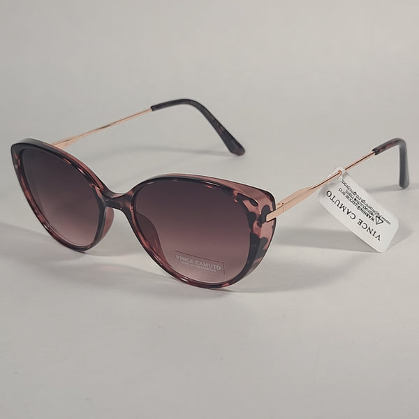 Vince Camuto Cat Eye Sunglasses Pink Tortoise And Gold Frame Brown Gra