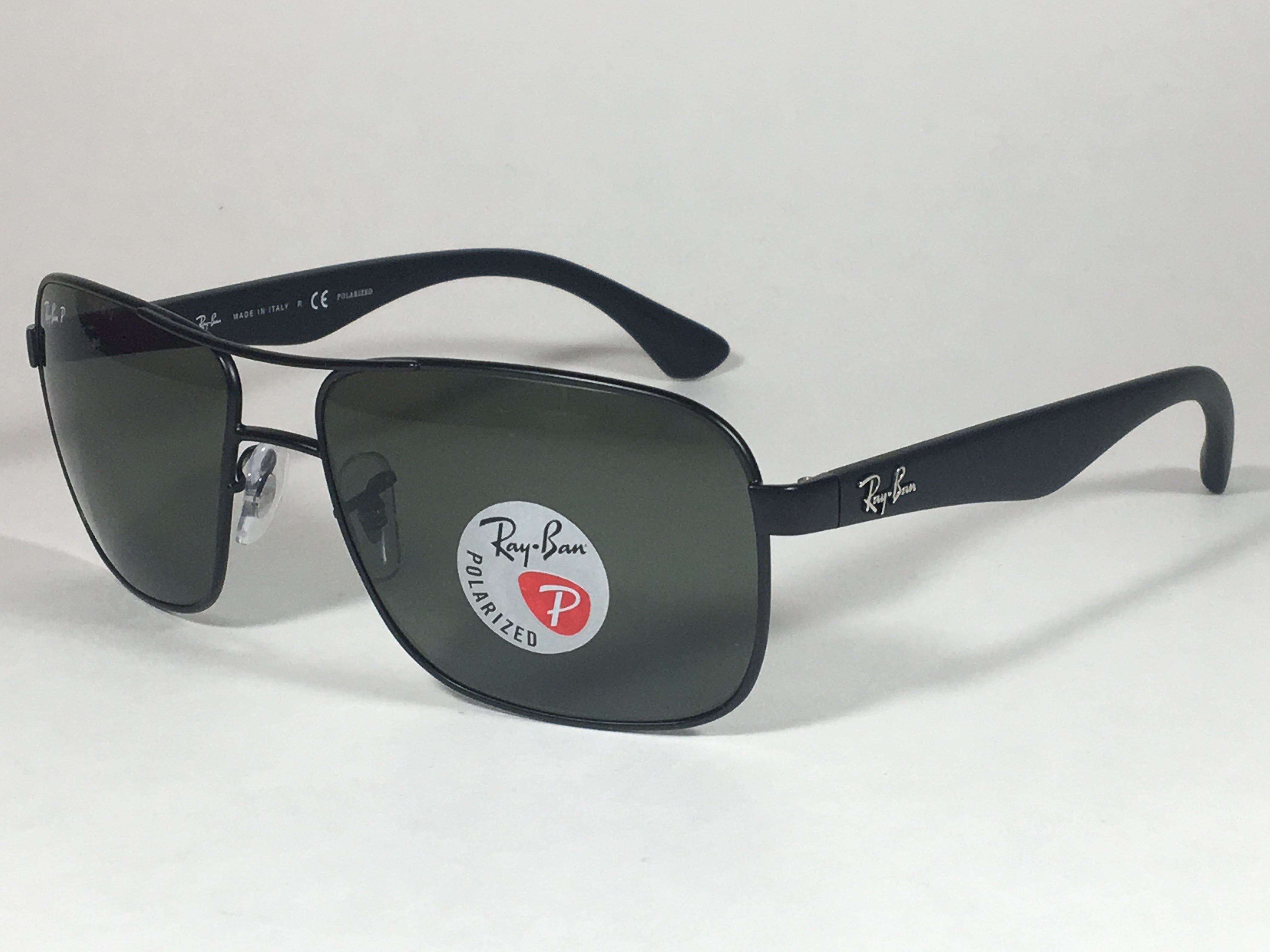 Ray-Ban Polarized Navigator Sunglasses RB3516 006/9A Matte Black Frame ...