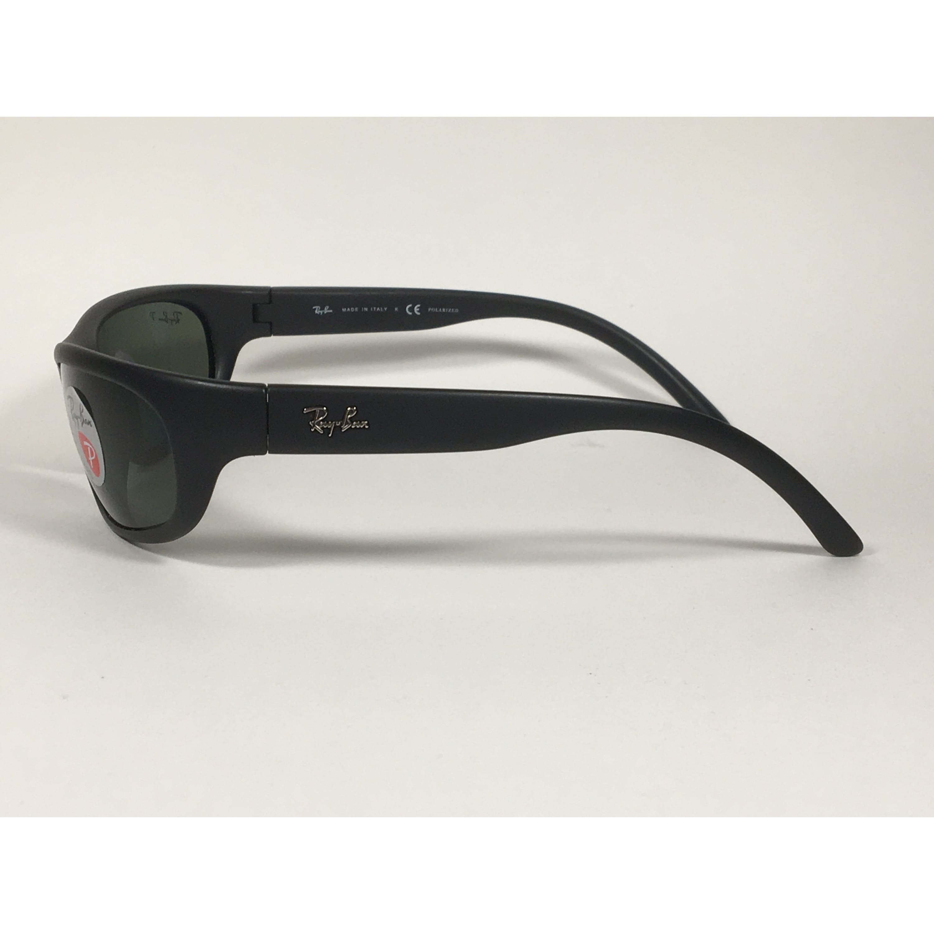 Ray-Ban Predator Polarized Sunglasses Matte Black Green Lens RB4033 60 ...