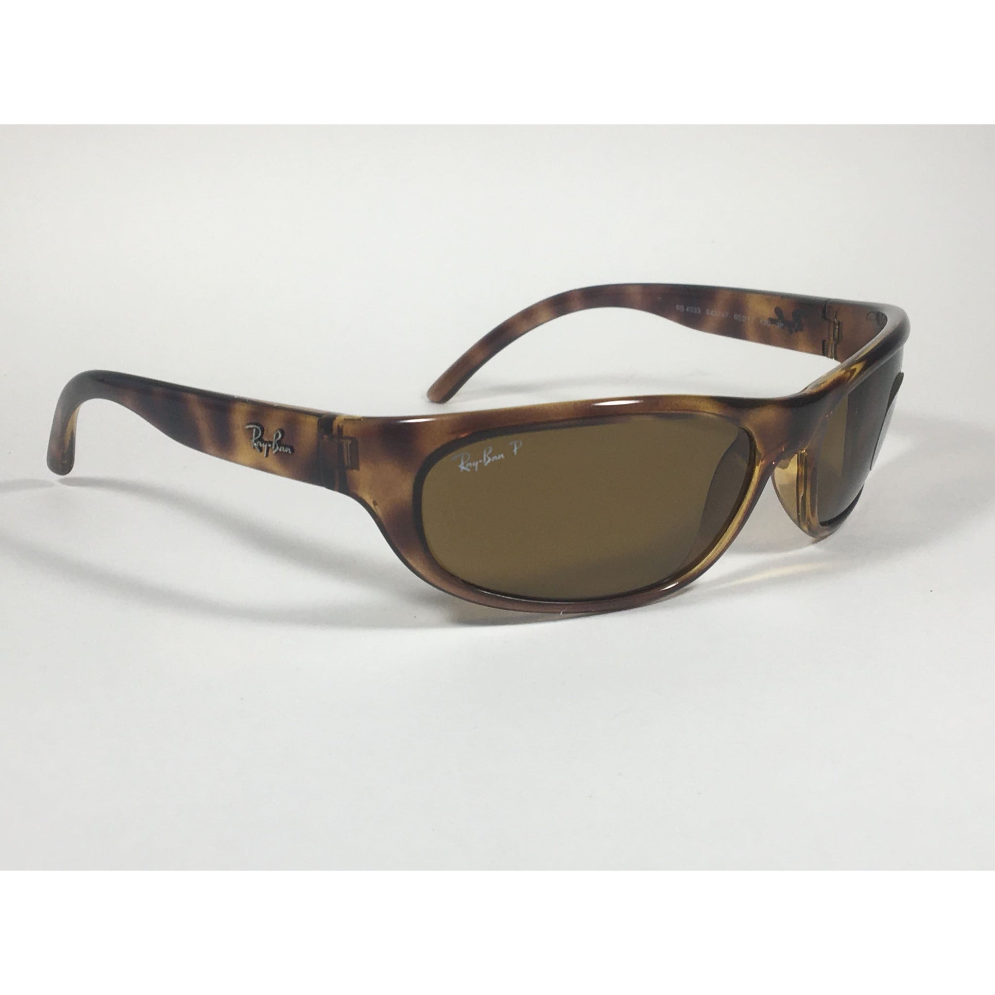 Ray-Ban Predator Polarized Sunglasses RB4033 642/47 Wrap Havana Brown ...
