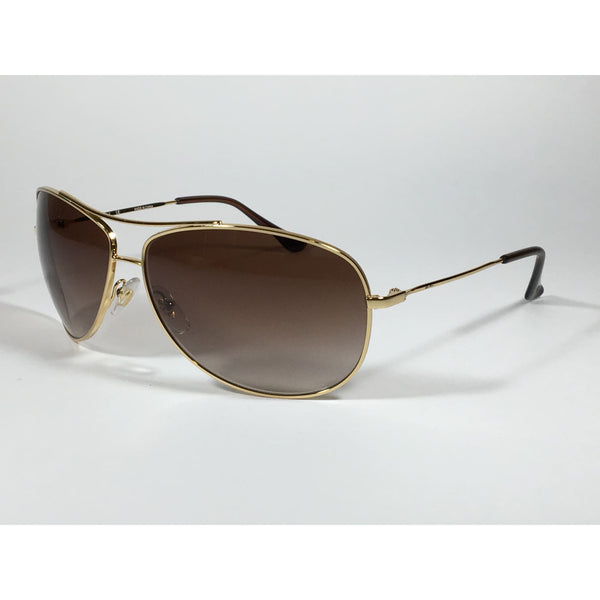 Ray-Ban RB3293 001/13 Highstreet Aviator Sunglasses Gold Frame Brown G ...